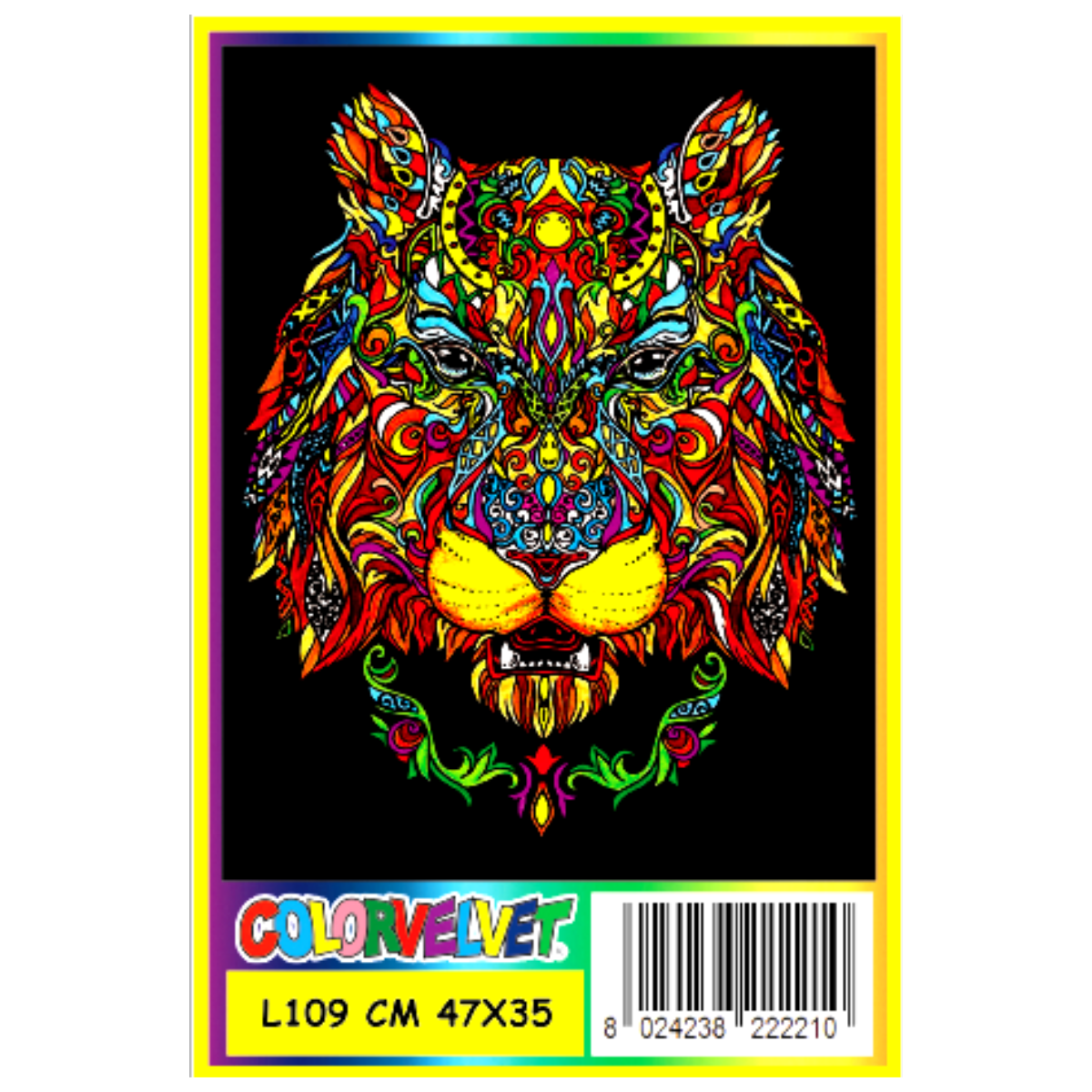 Disegni da colorare in velluto, pennarelli inclusi: Leonessa