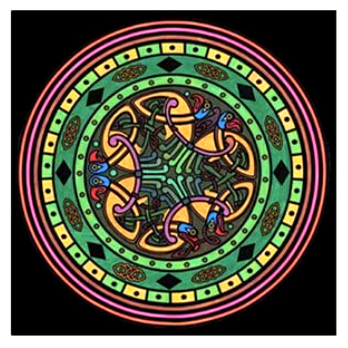 Mandala da colorare in velluto con pennarelli inclusi: Grulla